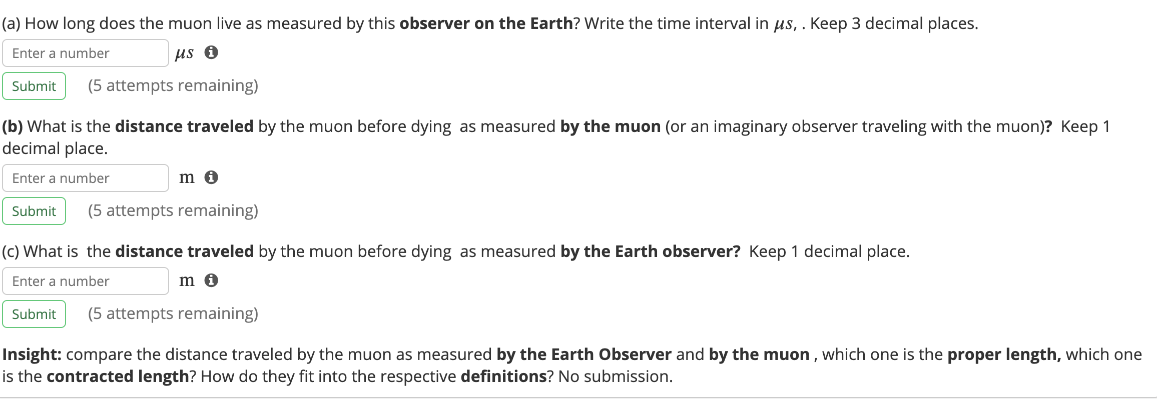 Solved Special Relativity - Time Dilation, Length | Chegg.com
