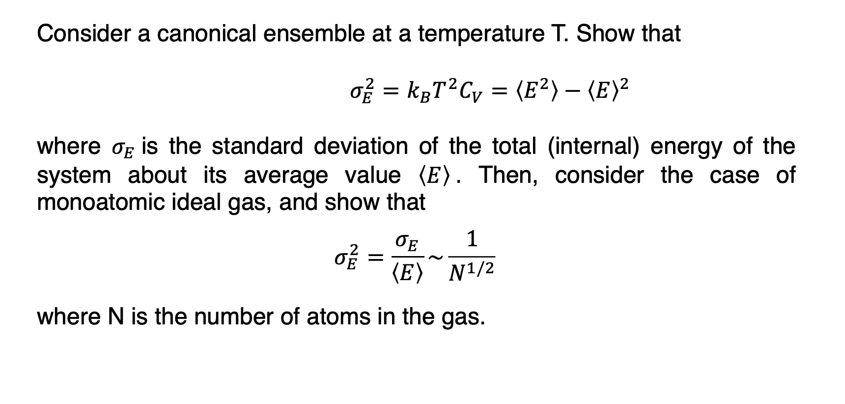 Solved Consider a canonical ensemble at a temperature T. | Chegg.com