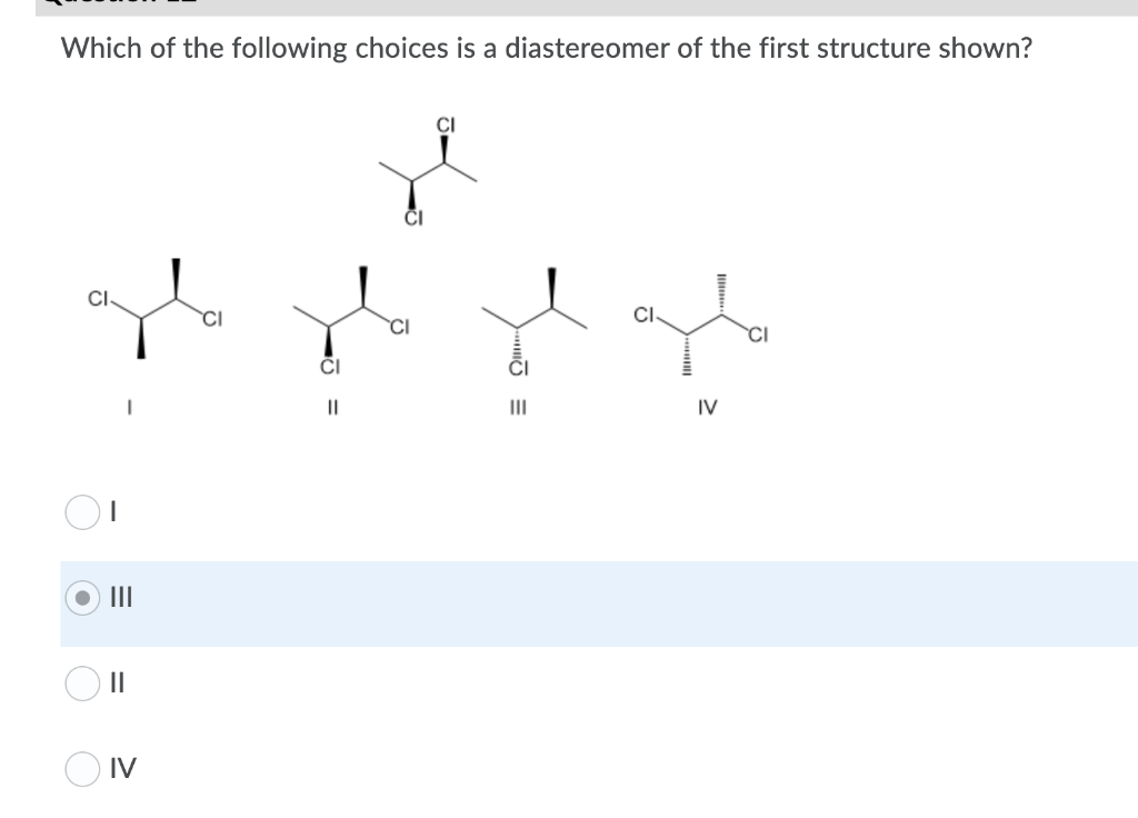 Solved Which of the following choices is a diastereomer of | Chegg.com