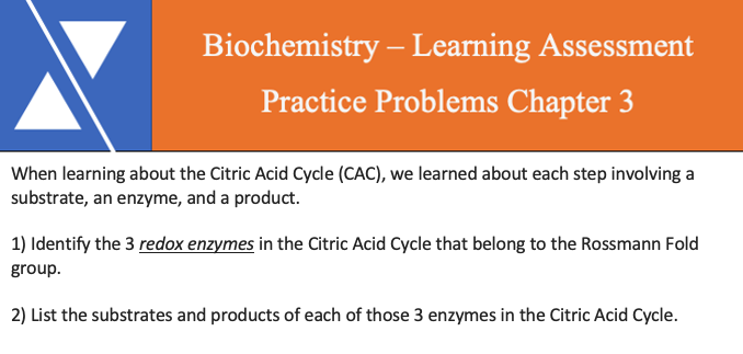 Solved Biochemistry - Learning Assessment Practice Problems | Chegg.com