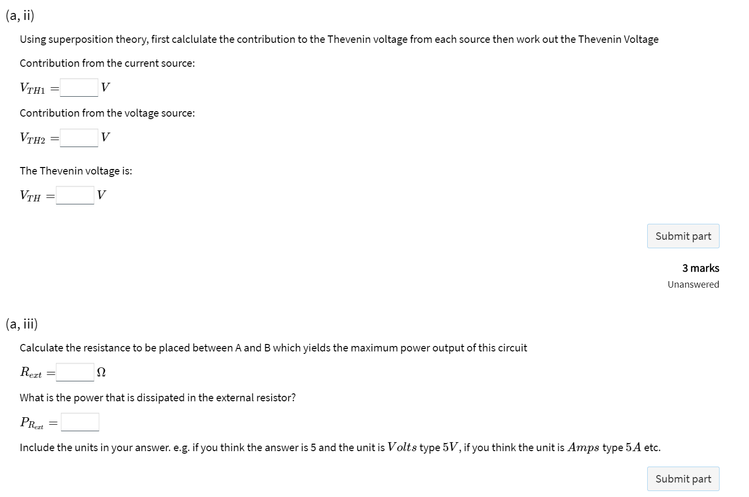 Solved Unless otherwise stated, give answers to 2dp (a,i) | Chegg.com