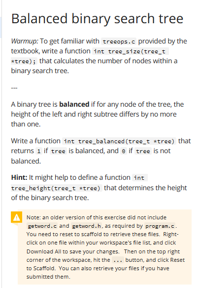 Solved Warmup: To get familiar with treeops. c provided by | Chegg.com