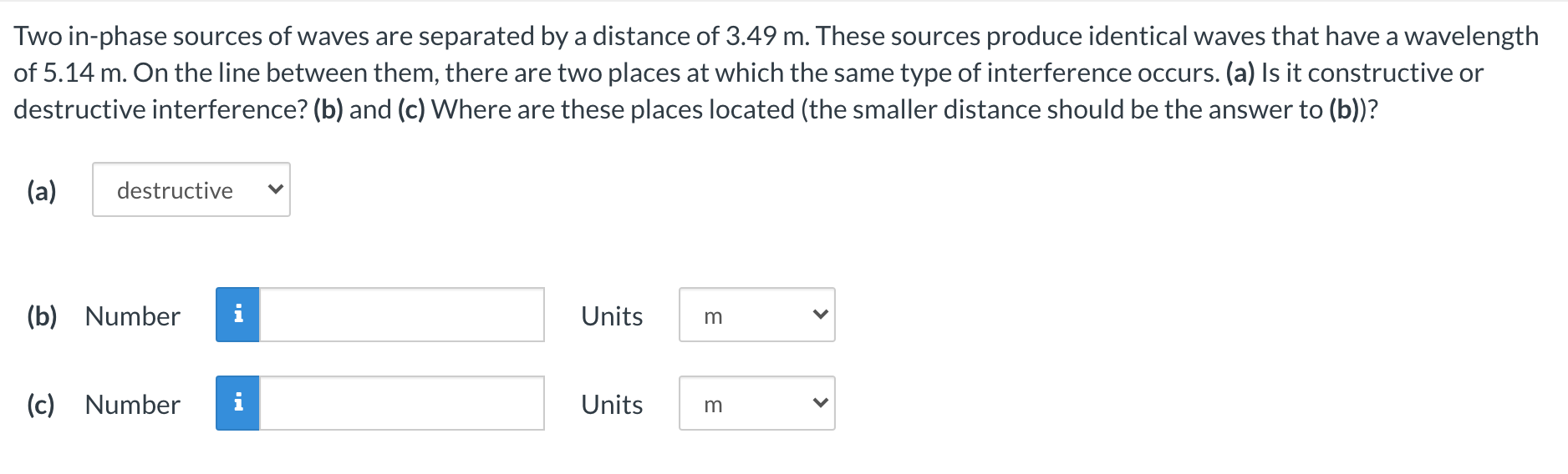 Solved Two in-phase sources of waves are separated by a | Chegg.com