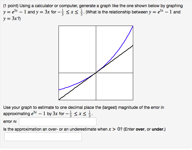 Solved (1 point) Using a calculator or computer, generate a | Chegg.com