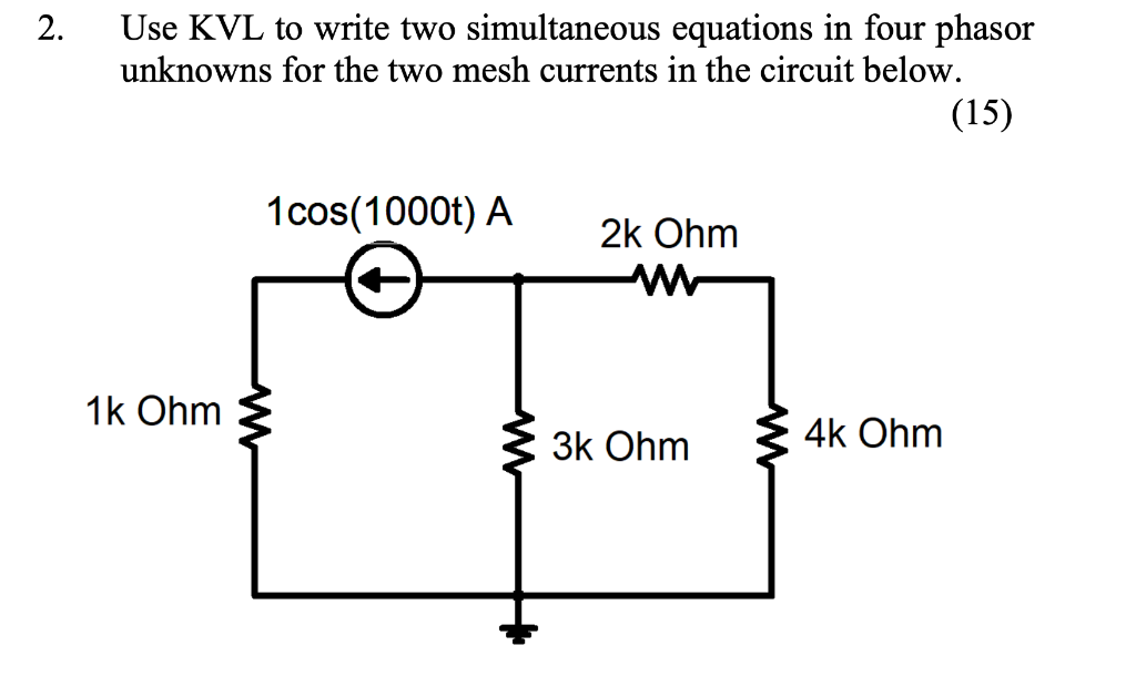 Solved Use KCL to write three simultaneous equations in | Chegg.com