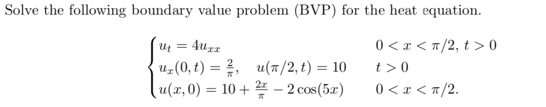 Solved Solve the following boundary value problem (BVP) for | Chegg.com
