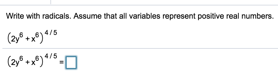 Solved Write with radicals. Assume that all variables | Chegg.com