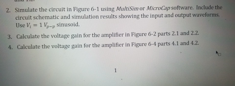 Solved 2. Simulate the circuit in Figure 6-1 using MultiSim | Chegg.com