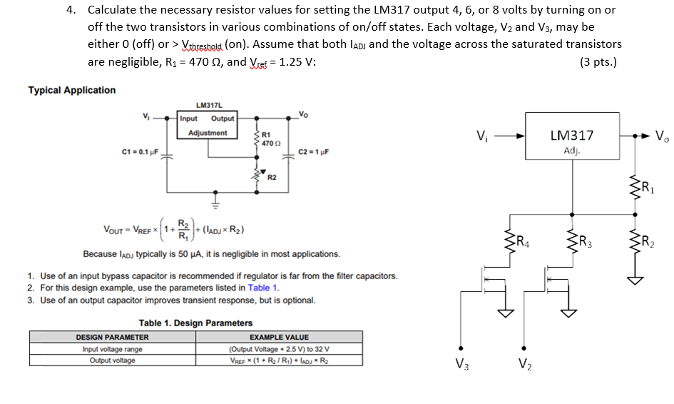 4. Calculate the necessary resistor values for | Chegg.com