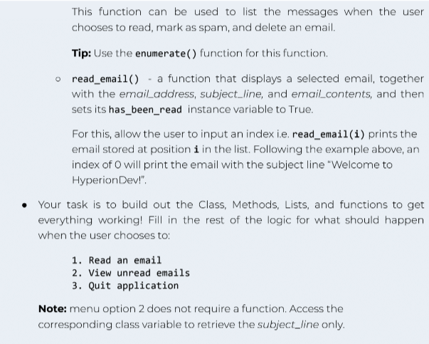 Solved n this task, we're going to be creating an Email | Chegg.com