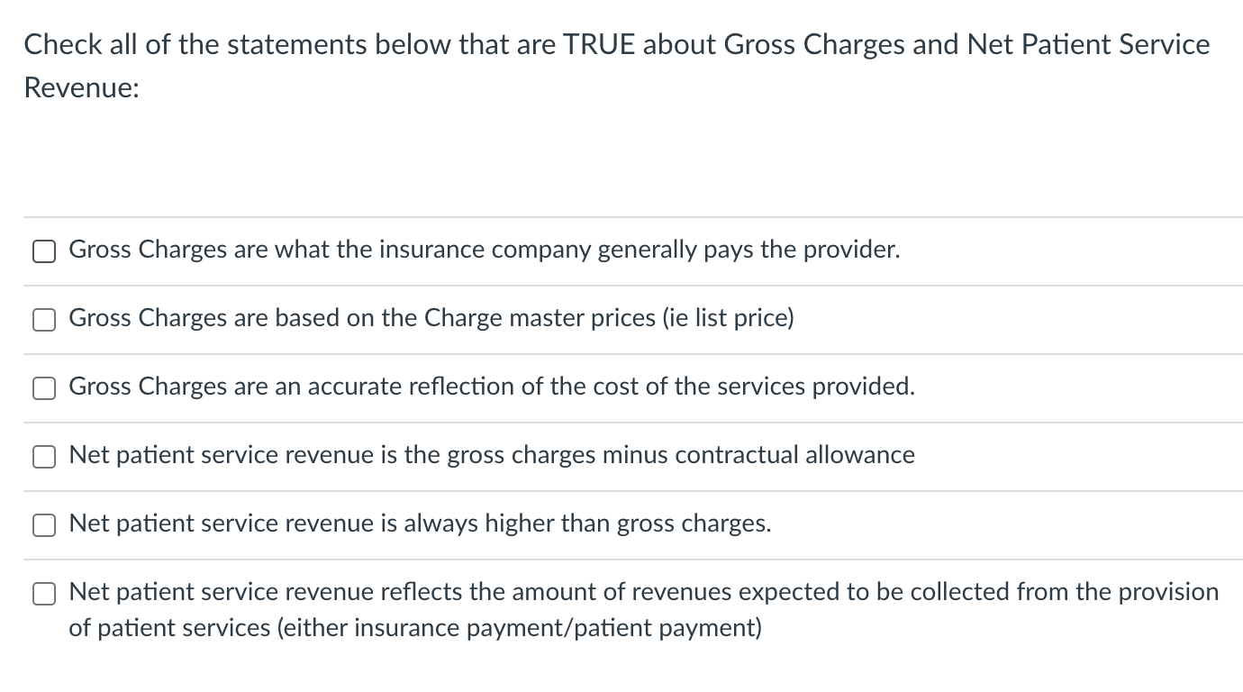 Solved Check all of the statements below that are TRUE about | Chegg.com