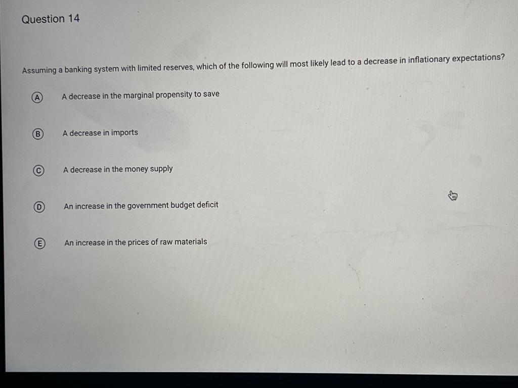 Solved Assuming a banking system with limited reserves, | Chegg.com