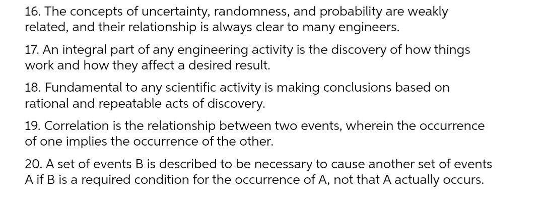 Solved 16. The concepts of uncertainty, randomness, and | Chegg.com