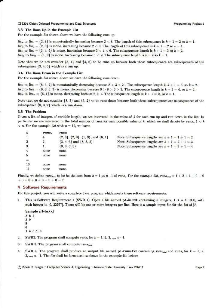 Solved 1. 2 CSE205 Object Oriented Programming and Data | Chegg.com