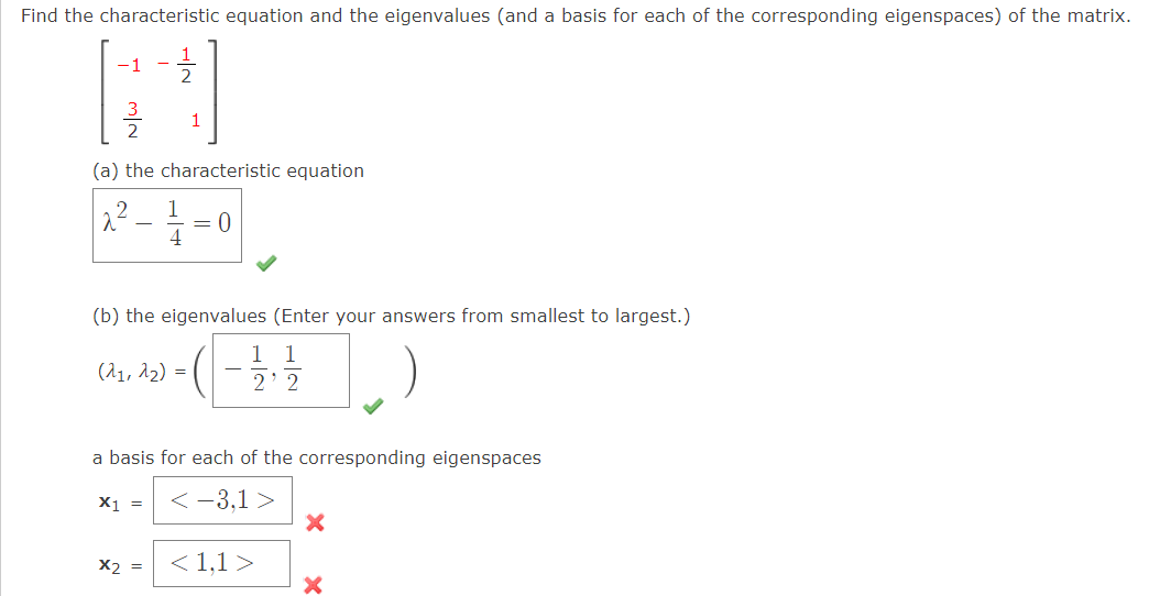 Solved Find the characteristic equation and the eigenvalues | Chegg.com