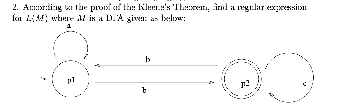 Solved 2. According to the proof of the Kleene's Theorem, | Chegg.com