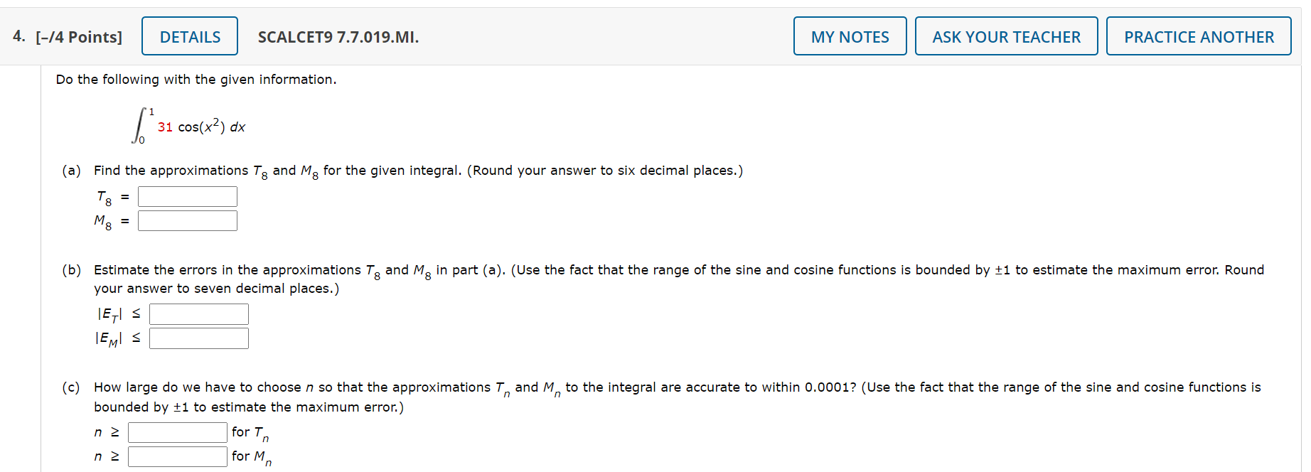 Solved 2. [0/5 Points] DETAILS PREVIOUS ANSWERS SCALCET9 | Chegg.com