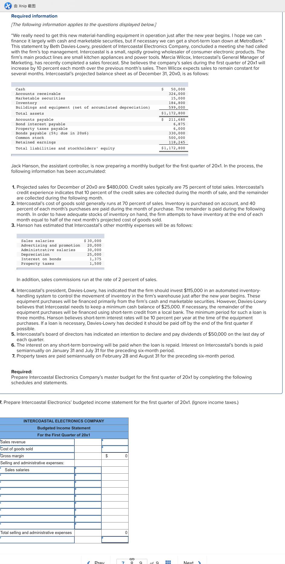 Solved Xnip # Required information (The following | Chegg.com
