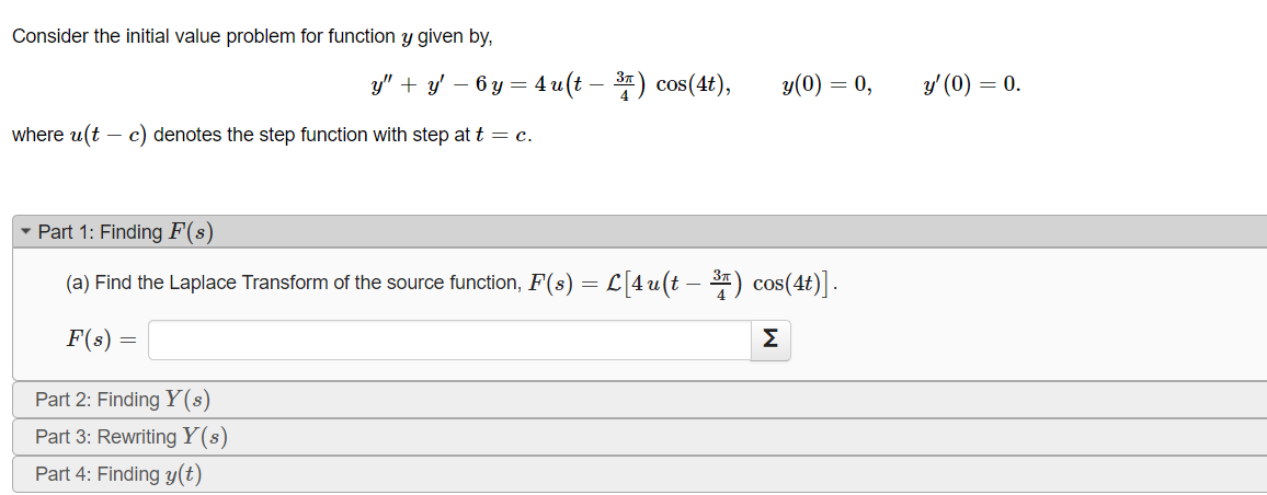 Solved Consider The Initial Value Problem For Function Yy 0630