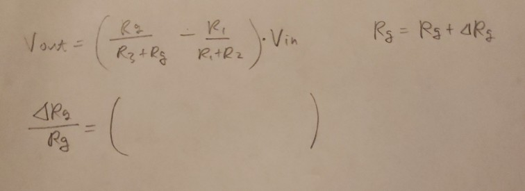Rearrange the given formula The V_out equation is | Chegg.com