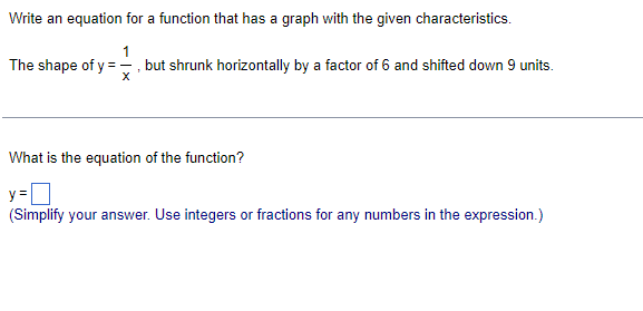 Solved Write an equation for a function that has a graph | Chegg.com
