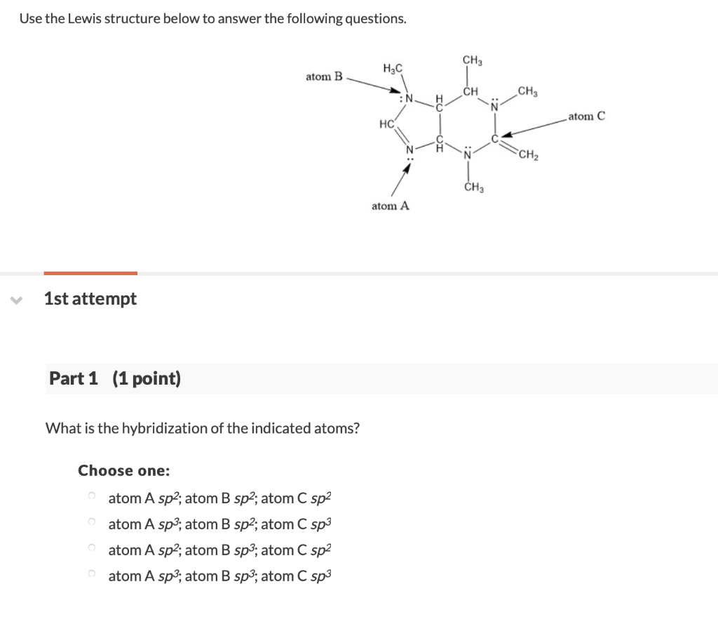 Solved Use the Lewis structure below to answer the following | Chegg.com