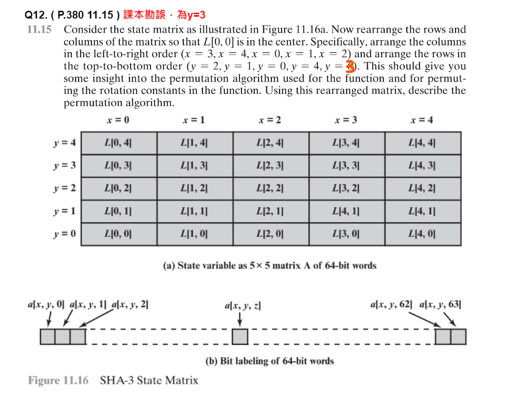 Solved Q12. (P.380 11.15) 課本勘誤、斥 y=3 11.15 Consider the | Chegg.com