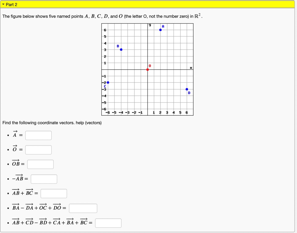 Solved The figure below shows five named points A,B,C,D, and | Chegg.com