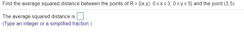 Solved Find the average squared distance between the points | Chegg.com