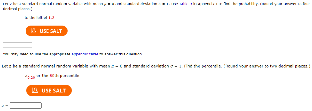 Solved Let z ﻿be a standard normal random variable with mean | Chegg.com