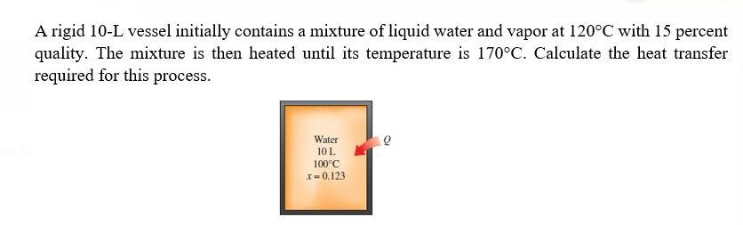 Solved A rigid 10-L vessel initially contains a mixture of | Chegg.com