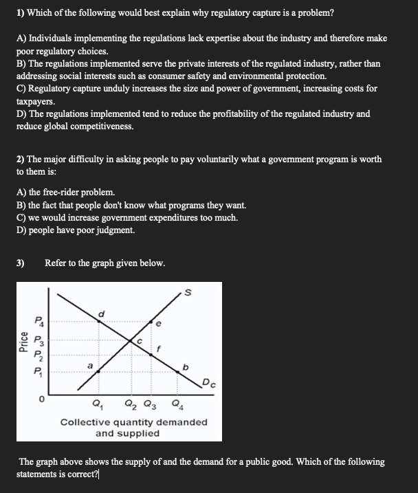 Solved 1) Which of the following would best explain why | Chegg.com