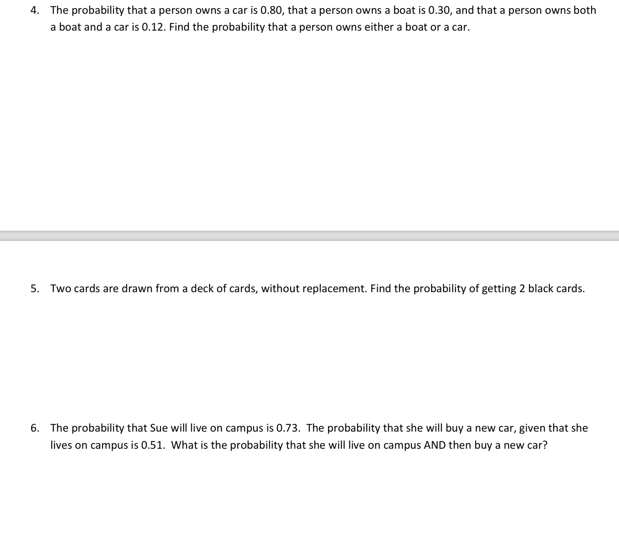 Solved Directions: Show all work in the spaces provided. You | Chegg.com
