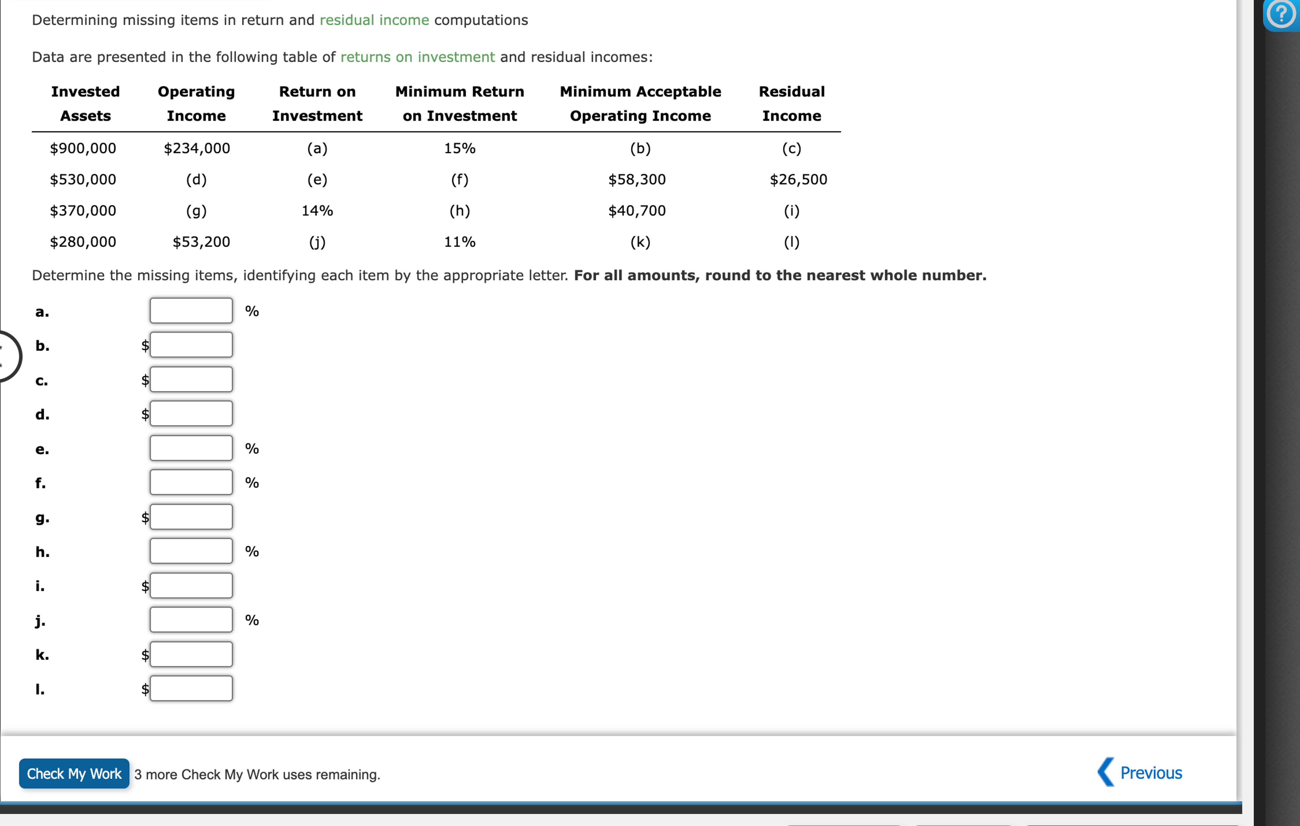 Solved Determining missing items in return and residual | Chegg.com