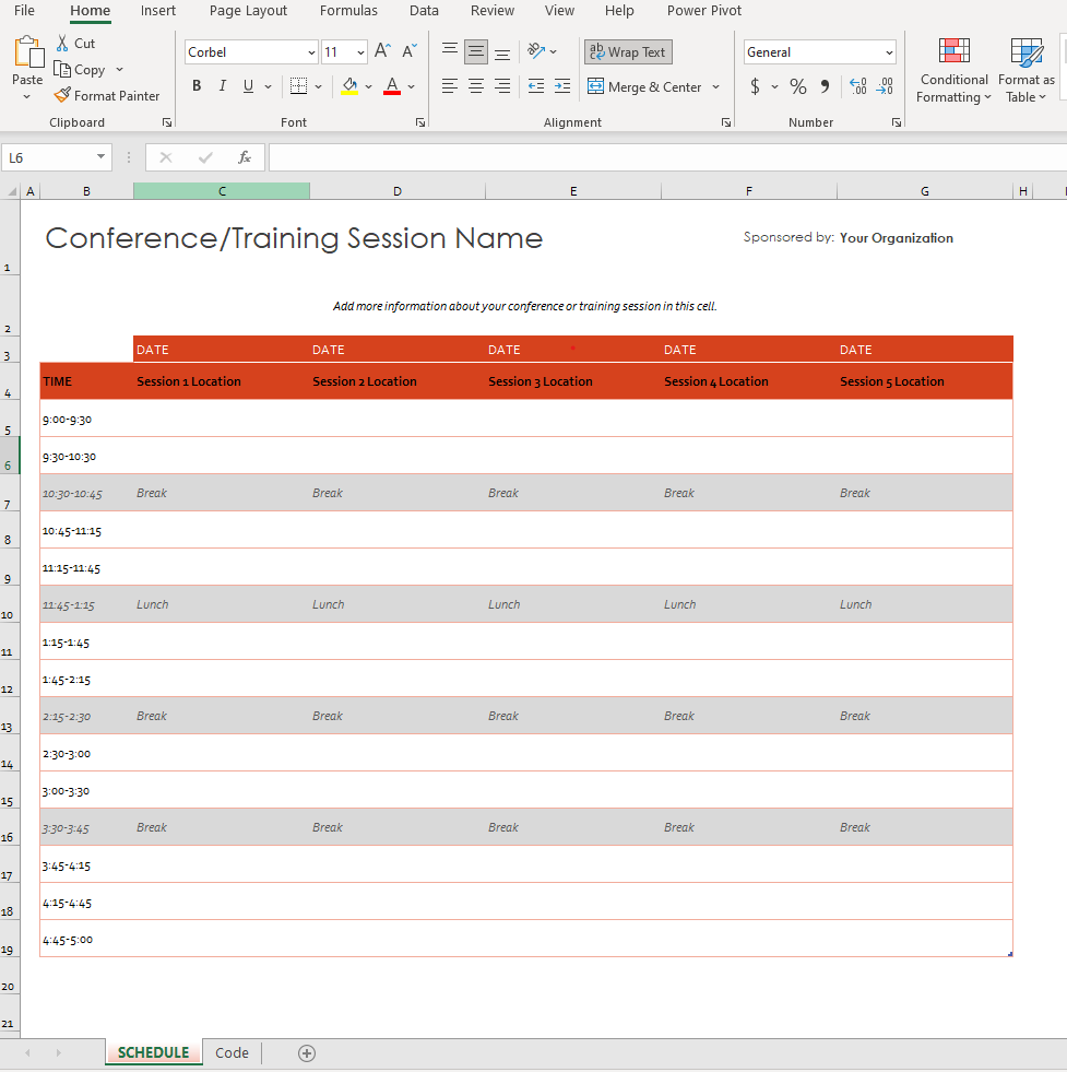 Conference/Training Session Name | Chegg.com