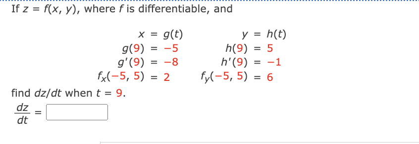 Solved If z=f(x,y), where f is differentiable, and | Chegg.com