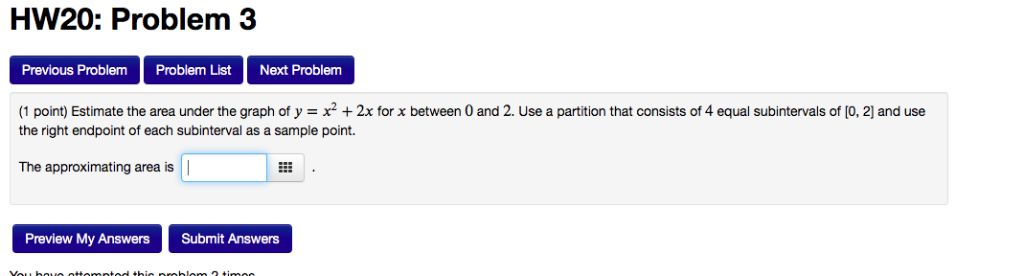 Solved HW20: Problem 3 Previous Problem Problem List Next | Chegg.com