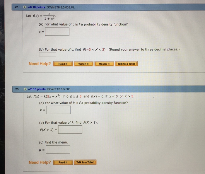 Solved Let f(x) = c/1+x^2 For what value of c is f a | Chegg.com