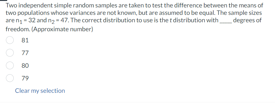 Solved Two independent simple random samples are taken to | Chegg.com
