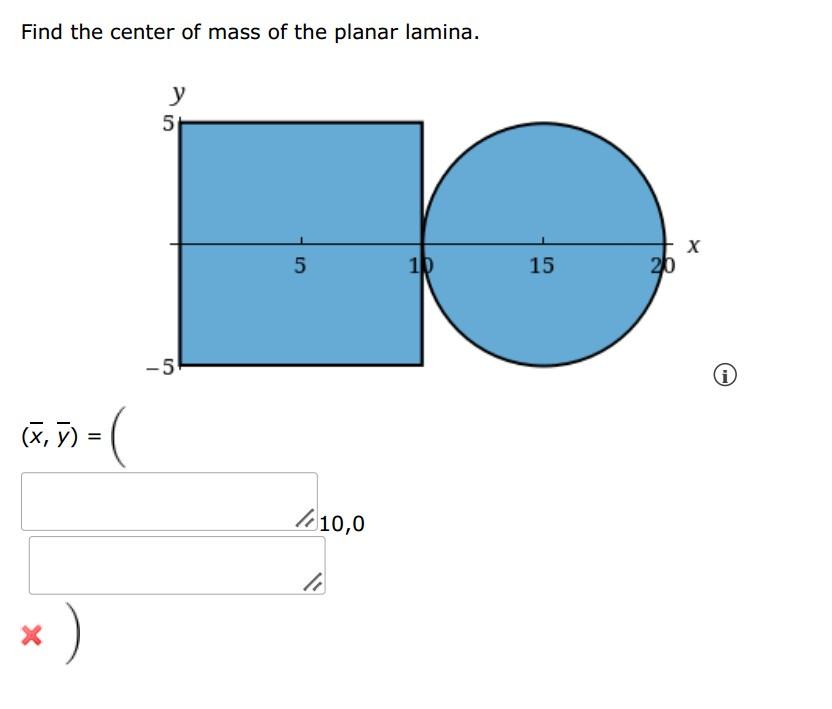 Solved Find the center of mass of the planar lamina. | Chegg.com
