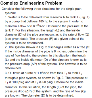 Solved Complex Engineering Problem Consider the following | Chegg.com