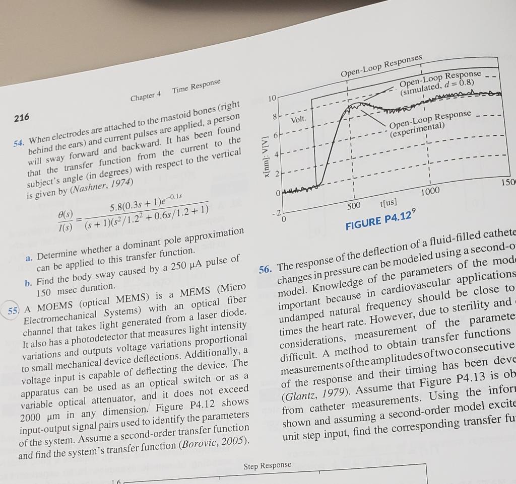 Open-Loop Responses Time Response Open-Loop Response | Chegg.com