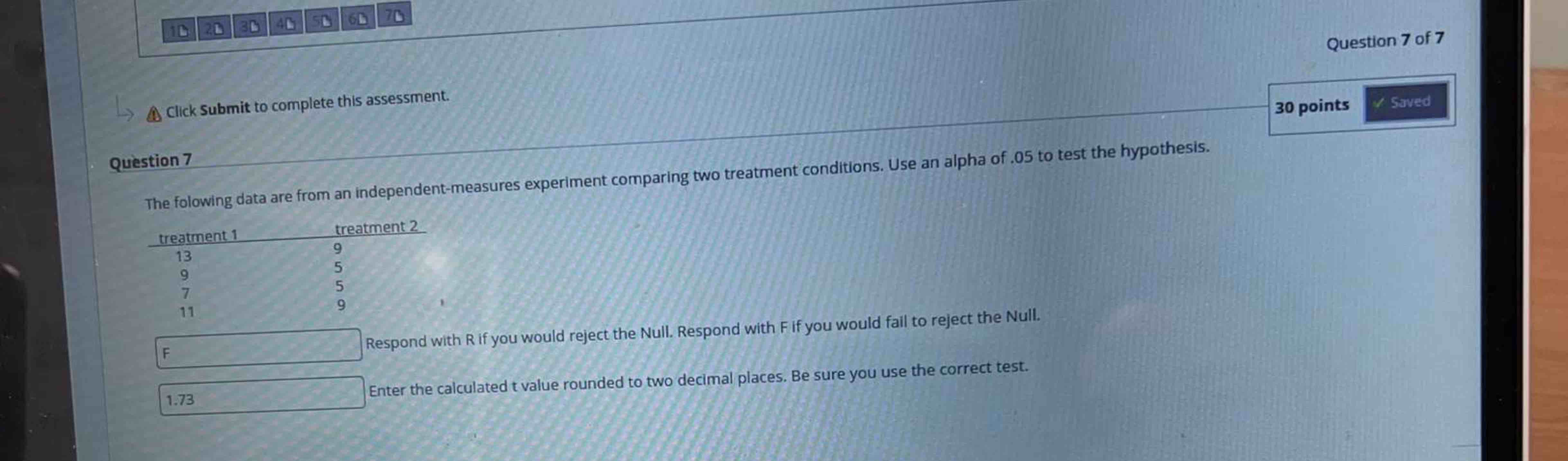 Solved Click Submit to complete this assessment.Question | Chegg.com