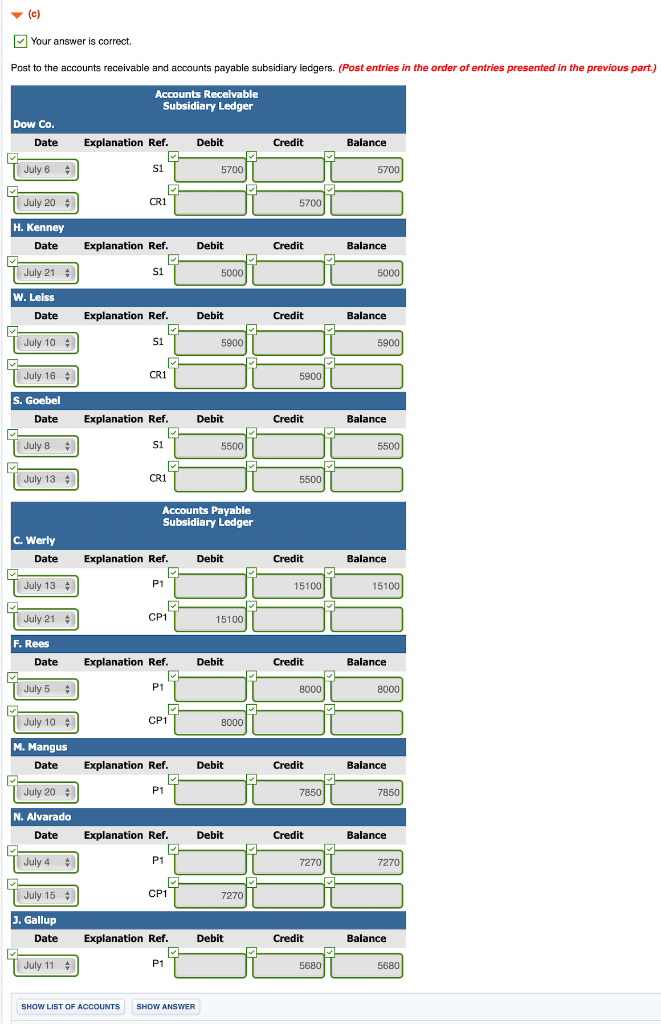 Solved Problem 7-5A (Part Level Submission) Selected | Chegg.com