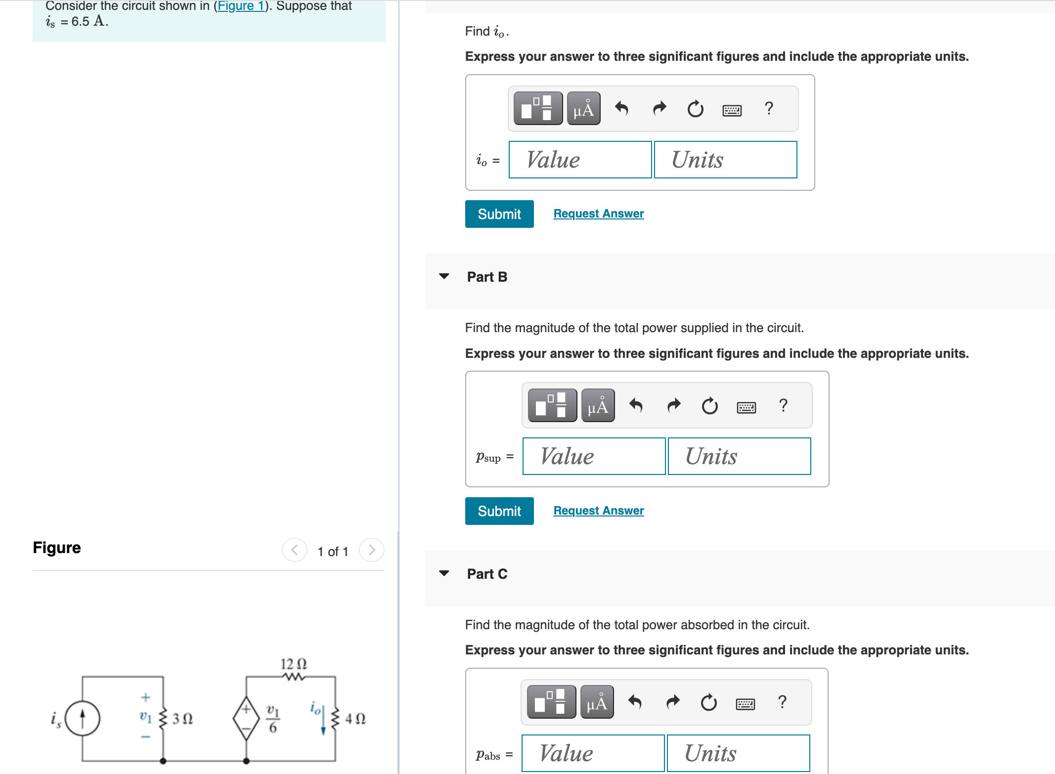 Solved Consider the circuit shown in (Figure 1). Suppose | Chegg.com