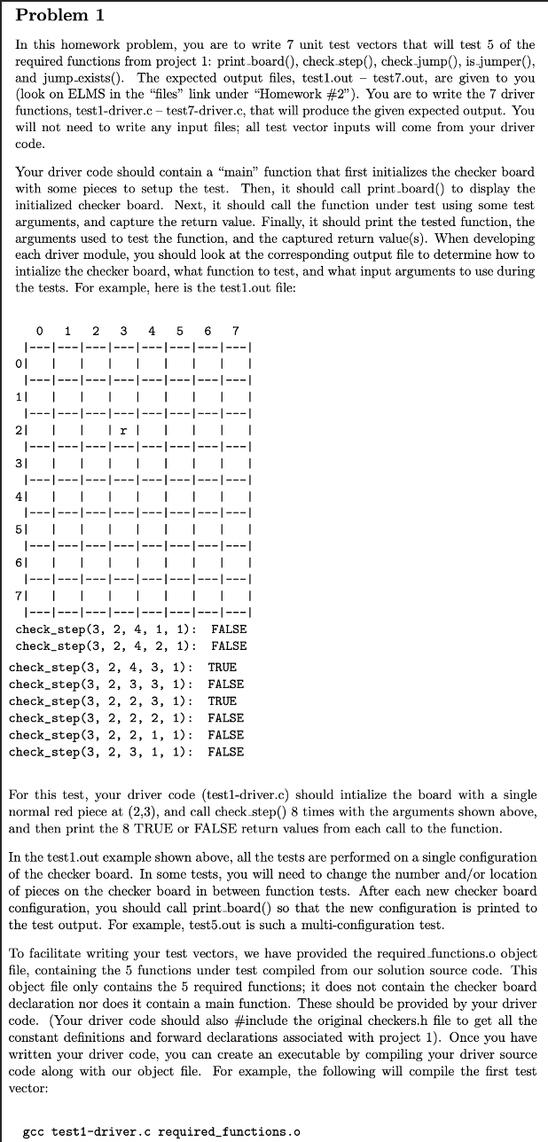 Solved In this homework problem, you are to write 7 unit | Chegg.com