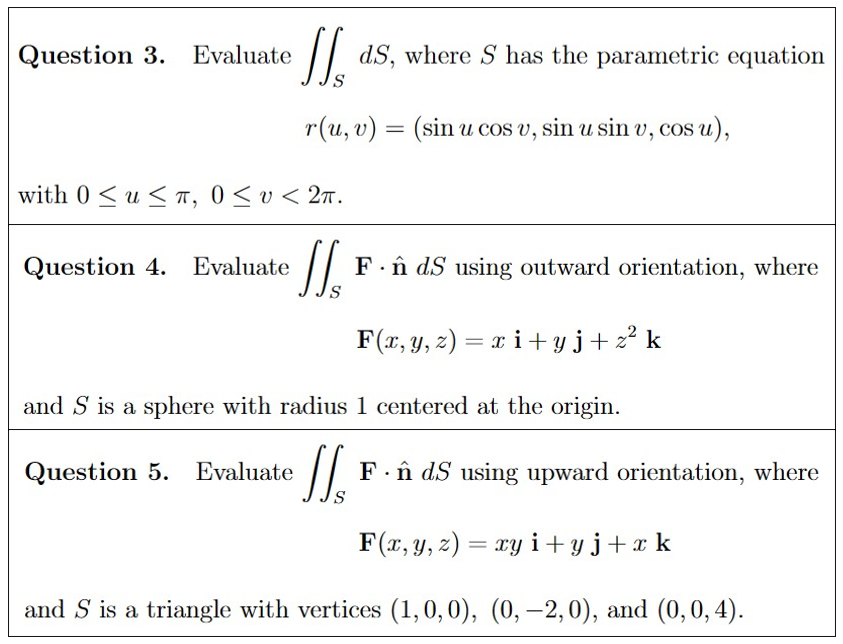 Solved Question 3. Evaluate ∬SdS, where S has the parametric | Chegg.com