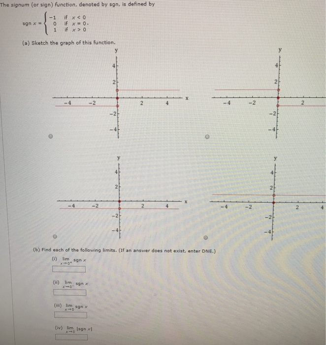 Solved The signum (or sign) function, denoted by sgn, is | Chegg.com
