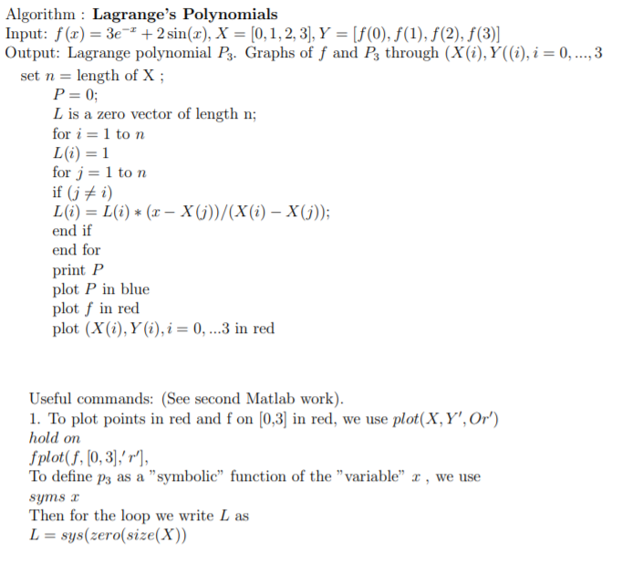 Question: Use the following pseudocode in MATLAB to | Chegg.com