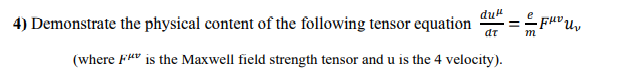 Solved 4) Demonstrate the physical content of the following | Chegg.com